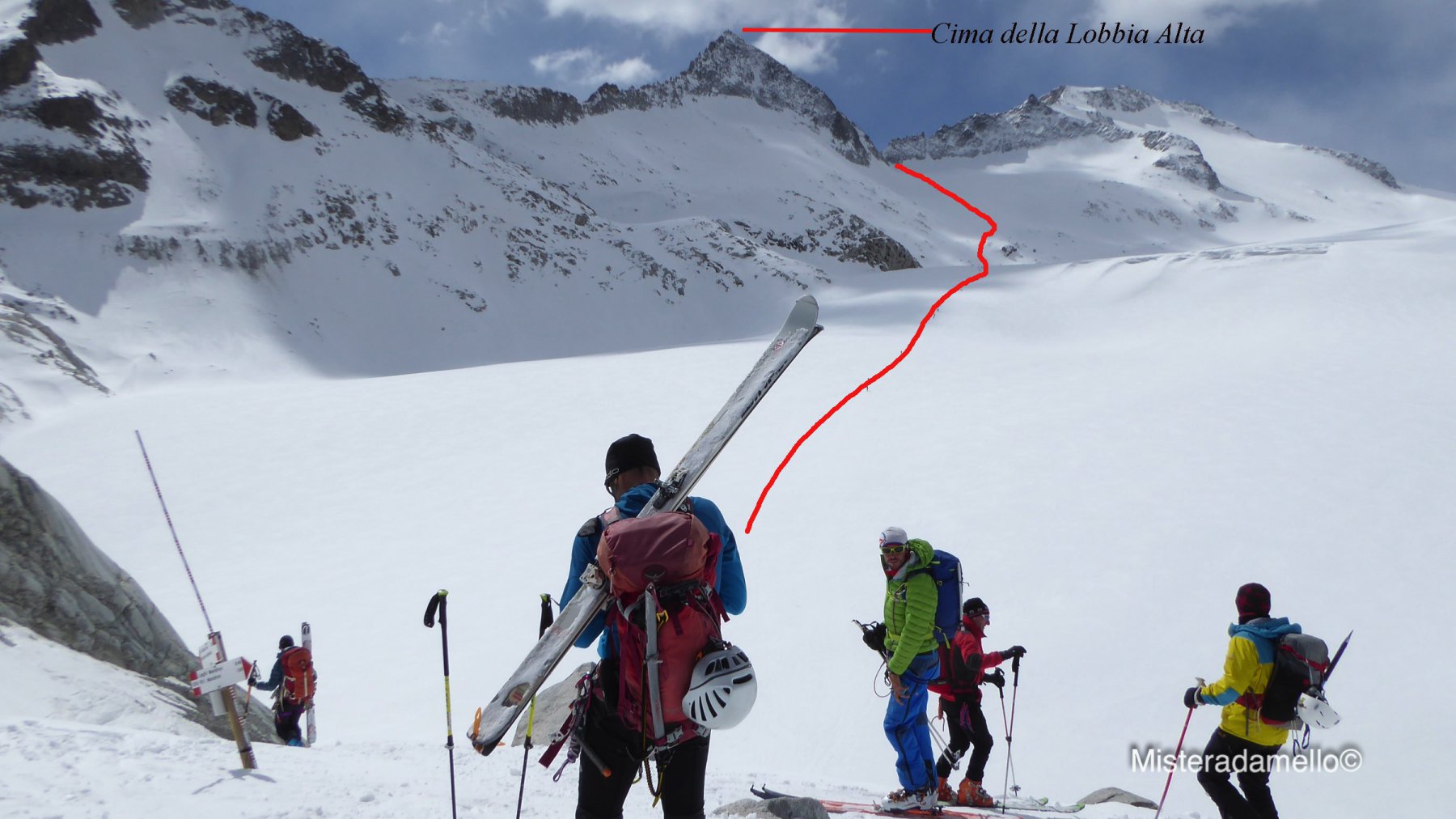 Lobbia Alta e Rifugio ai Caduti dell’Adamello da Presena 3000 - Sci ...